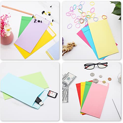 200 Pack Cash Envelopes Self adhesive 6.7x3.5 Inch Fit for Envelope ...