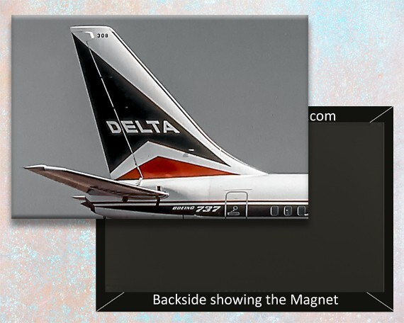 Delta Aircraft Tail Logo Handmade 3.25" x 2.25" Fridge Magnet (PMCT4003 ...