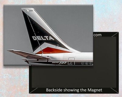 Delta Aircraft Tail Logo Handmade 3.25" x 2.25" Fridge Magnet (PMCT4003 ...