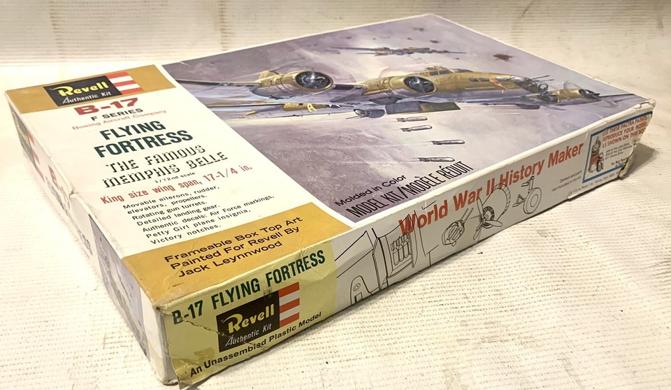 Revell B-17 Flying Fortress Model KIT Open Box 1/72 H-201 Incomplete ...