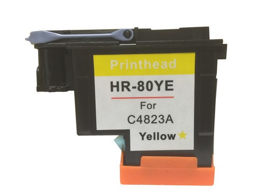 HP 80 Yellow Printhead & Cleaner C4823A HP Designjet Printers 1050c ...