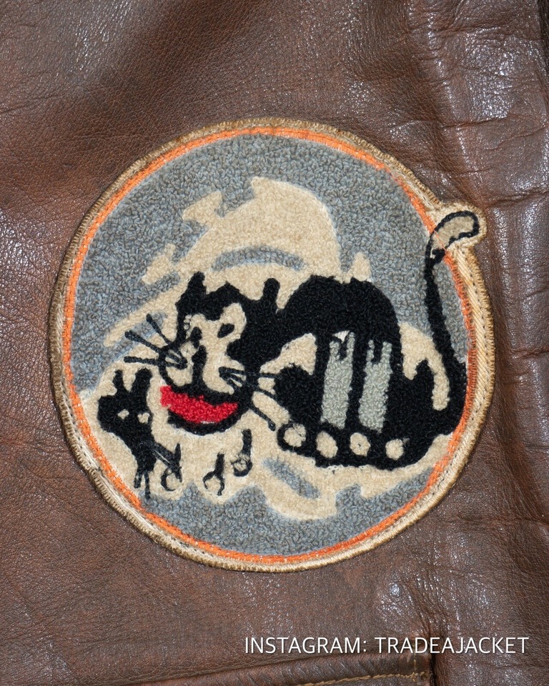 GENUINE WWII USAAF TYPE A-2 AERO CLOTHING CO. 42-15142P (322ND FIGHTER ...