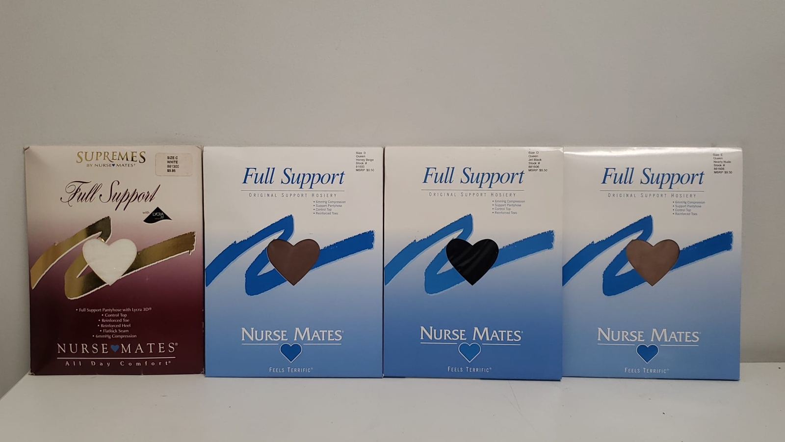 NURSE MATES FULL SUPPORT COMFORTABLE HOSIERY WHT,BLK,NUDE,BEIGE,COFFE ...