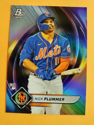 2022 Bowman Platinum Nick Plummer Rookie Card #72 New York Mets NM-MT ...