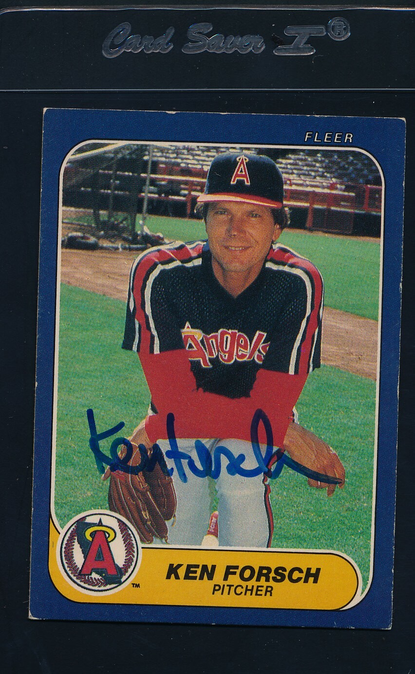 1986 Fleer #155 Ken Forsch Angels Signed Auto *29336 | eBay