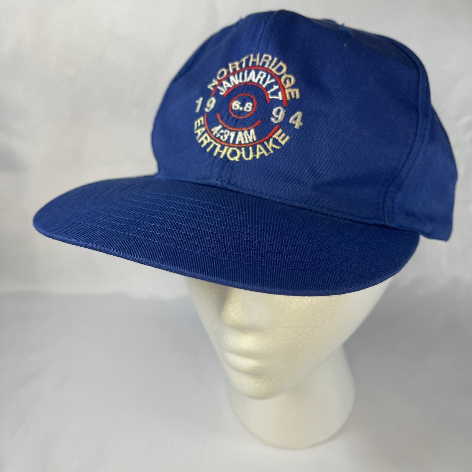 VINTAGE Northridge Earthquake Commemmorative Hat Snap… - Gem