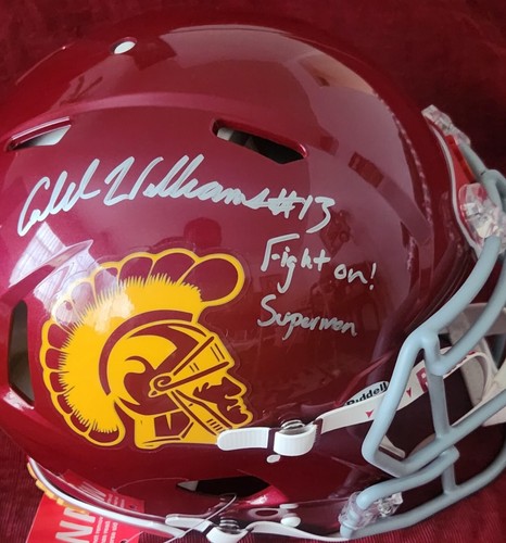 Caleb Williams Signed USC Football Helmet # 13/25 | eBay