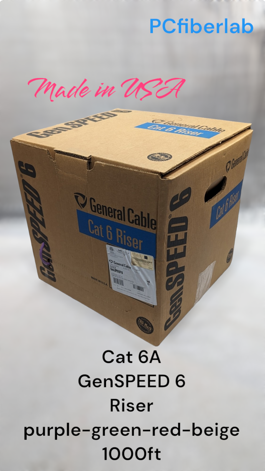 General Cable GenSPEED 6 Riser UTP Cable Cat 6A 23 AWG CMR - 1000ft | eBay