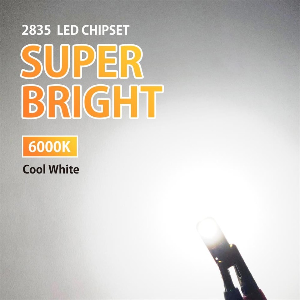 T10 Red LED Inner Tail Light Bulb Super Bright 2825 168 192 194 175 ...