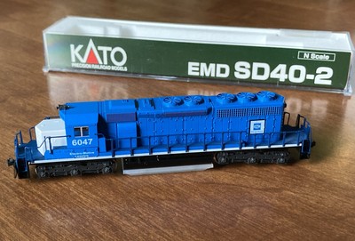 Kato N scale #176-4807 SD40-2 Early EMD #6047 Demonstrator LNIB | eBay