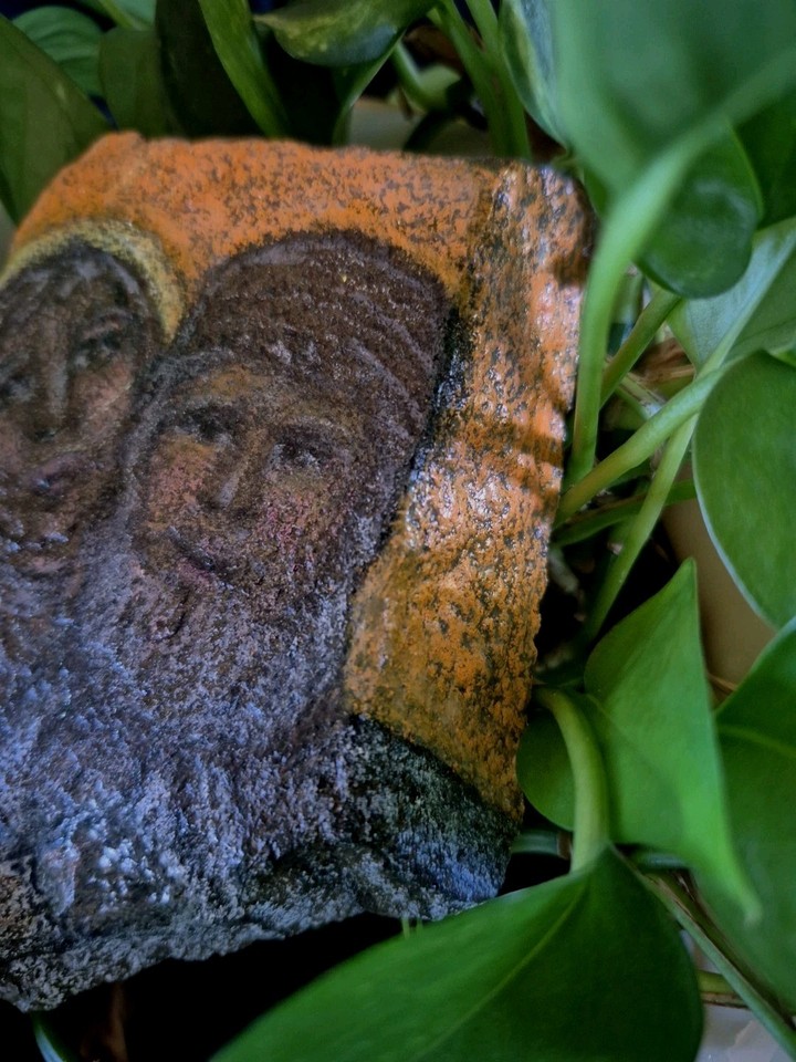 Hand Painted Rock Art ~ Angel ~ Folk Art ~ Stone Slab | eBay