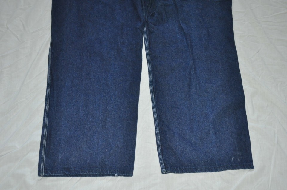 KING SIZE 48 x 31 CARPENTER Blue Denim BIB OVERALLS Work Farm 100% ...