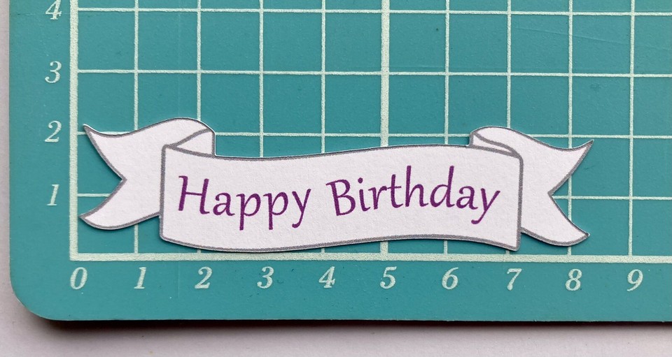 Happy Birthday Sentiments Banners Embellishments Card Toppers Card ...