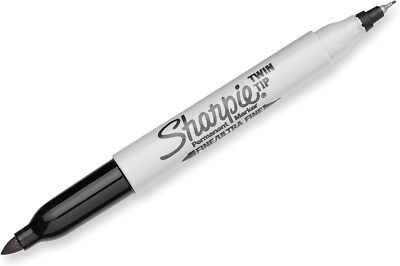 Sharpie Dual Twin Tip Marker Pens Black | eBay UK