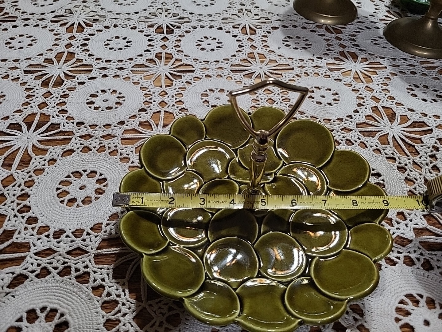 1970s Retro Mod Green Pottery Tidbit Tray | eBay