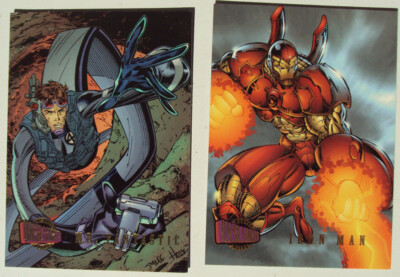 1996 MARVEL FLEER ULTRA ONSLAUGHT PROMO 2 CARD SET ROB LIEFELD JIM LEE ...