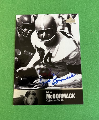 1997 UD LEGENDS FOOTBALL AUTOGRAPH - MIKE McCORMACK - CLEVELAND BROWNS ...
