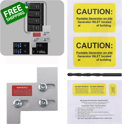 Generator Interlock Kit for General Electric GE 150 and 200 Amp Panels ...