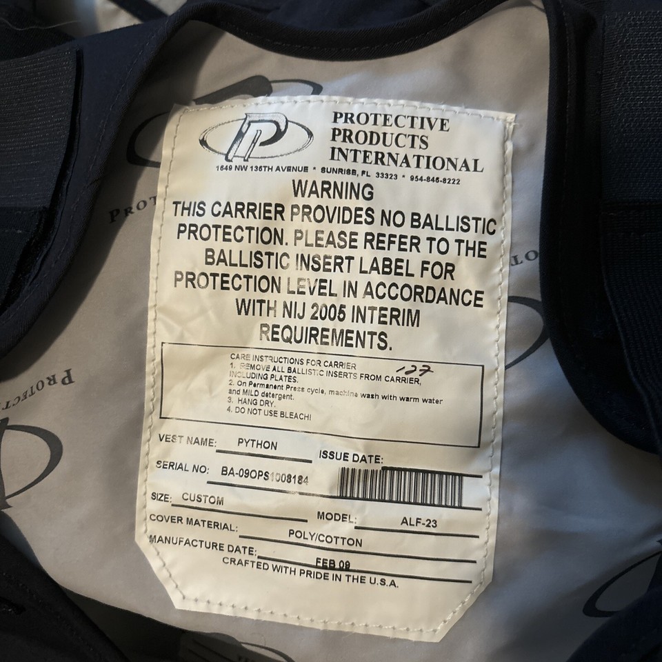Protective Products International Python ALF-23 Protective Vest - Size ...