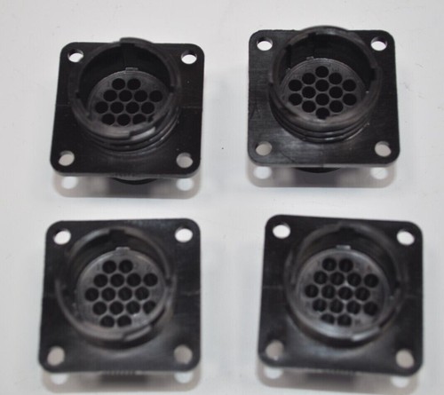 Lot of 4 206036-1 TE AMP 16 Position Circular Male Panel Mount ...