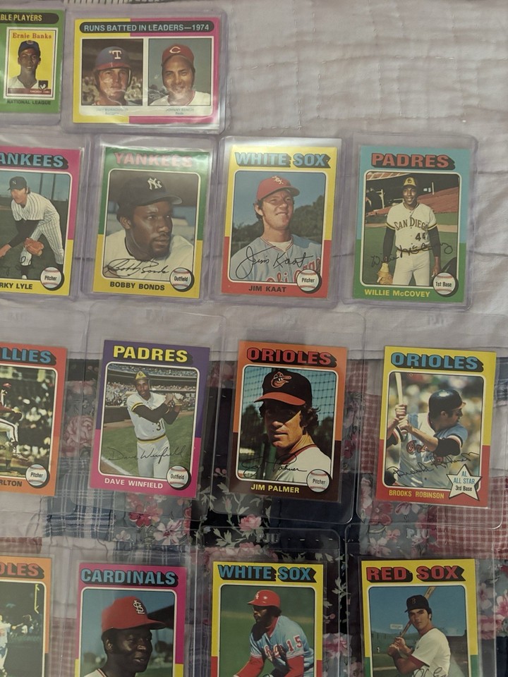 1975 TOPPS BASEBALL CARD LOT 20 CARDS TOTAL EX-NM HOFS INCLUDED | eBay