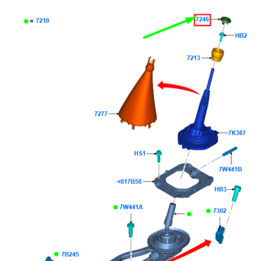 FORD RANGER T6 MK3 Gear Knob Insert 5214778 AB39-7246-AC NEW GENUINE | eBay