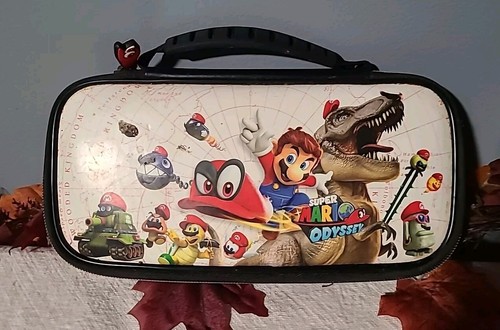 Super Mario Odyssey Nintendo Switch Carry Hard Case Black W 4 Game Cart ...