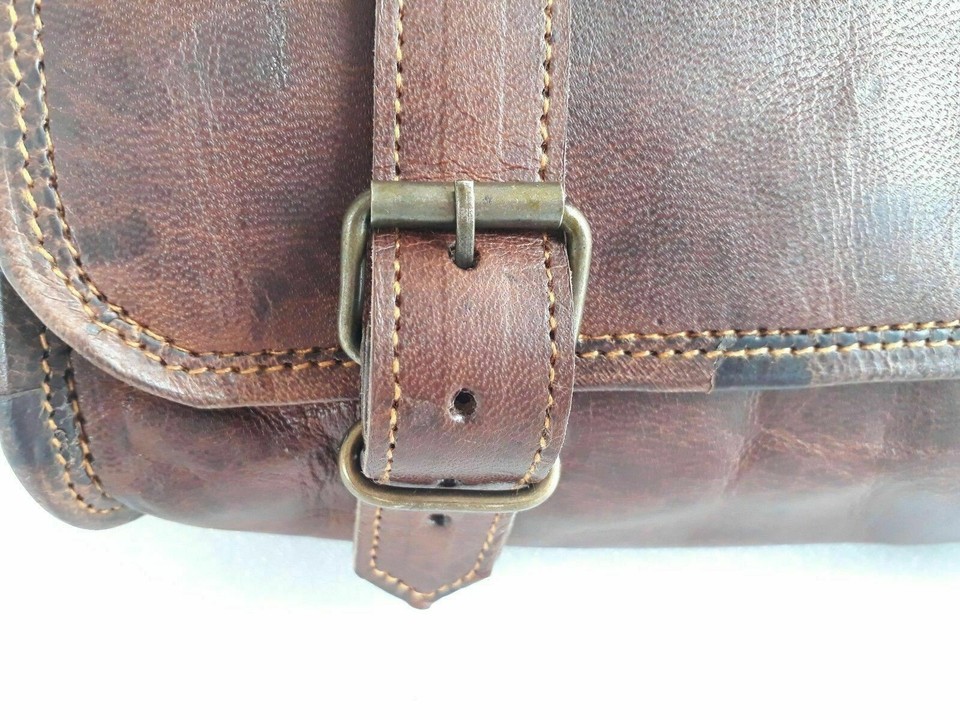 Brown Vintage Leather Tool Pouch Motorcycle Front Fork Storage Pouch ...