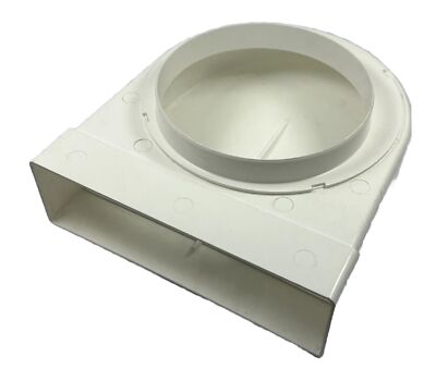 150mm Round Rotating Male Spigot To 204mm By 60mm Rectangular 90° Bend ...