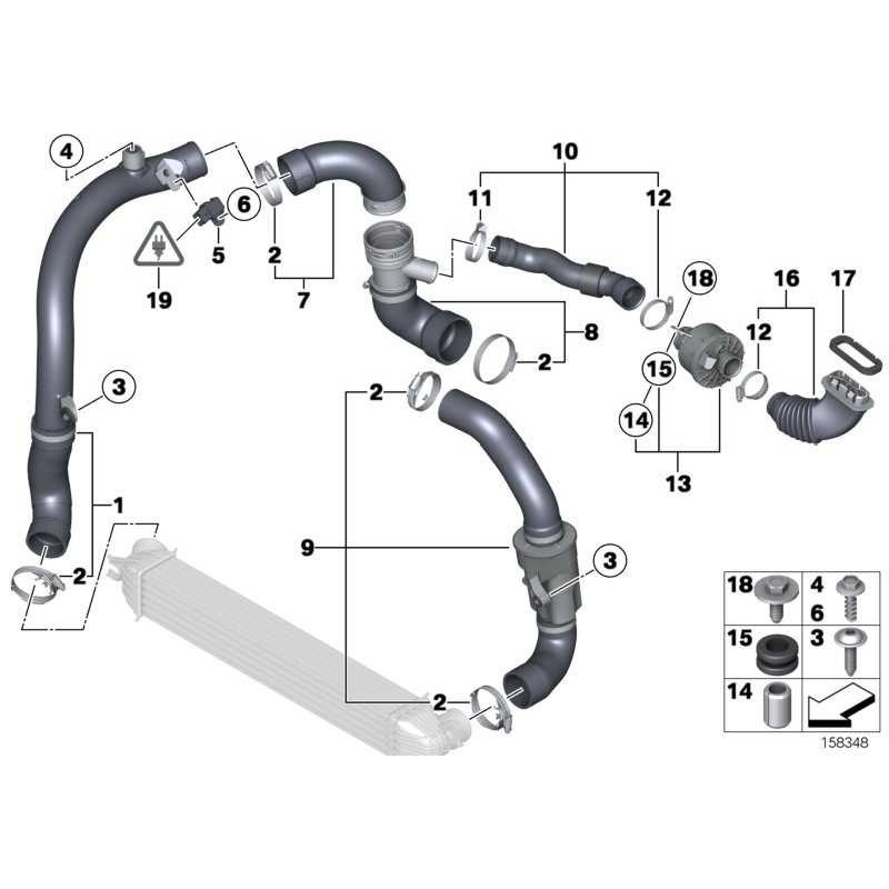 Original BMW 12527549033 - Buchsengehäuse 4-POLIG 1er 3er 5er 7er X5 X6 ...