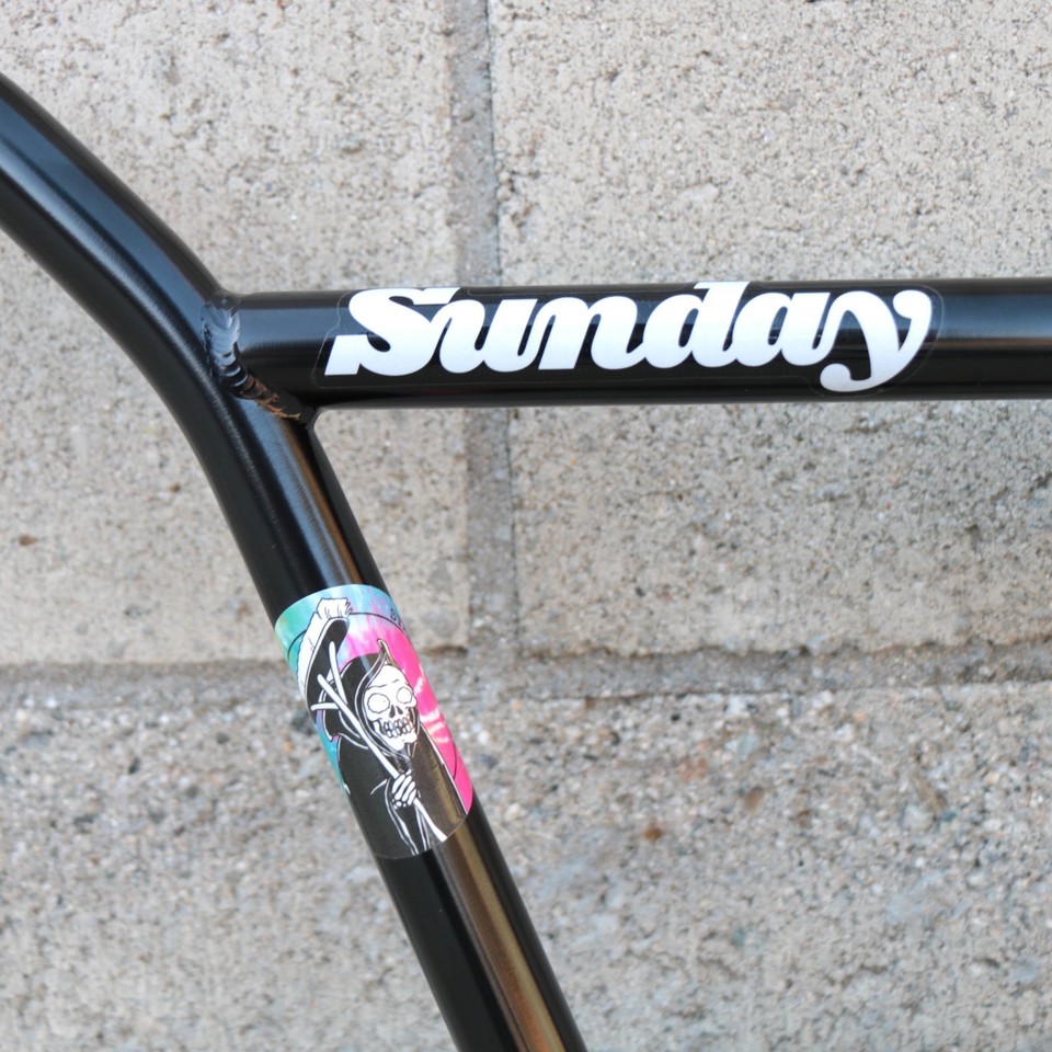 SUNDAY BMX STREET SWEEPER 4 PIECE HANDLEBAR BLACK BARS 9.25" Rise | eBay