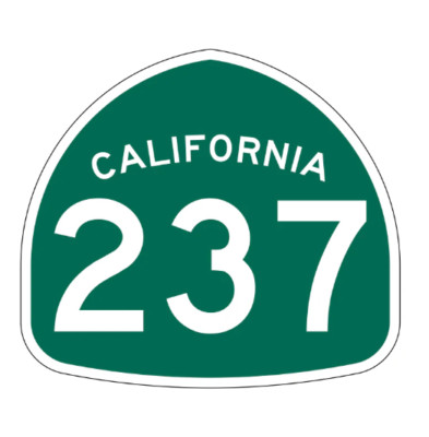 7" california state route 237 highway sign bumper sticker decal usa ...