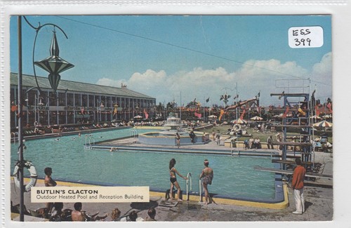 CLACTON Essex Butlin's Heated Outdoor Swimming Pool & Reception area ...
