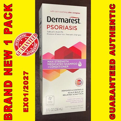 Dermarest Psoriasis Max Strength Medicated Shampoo Plus Conditioner, 8 ...