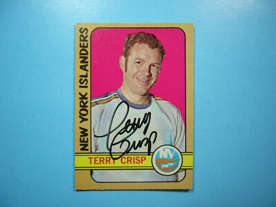 1972/73 O-PEE-CHEE NHL HOCKEY CARD #88 TERRY CRISP EXNM AUTO AUTOGRAPH ...