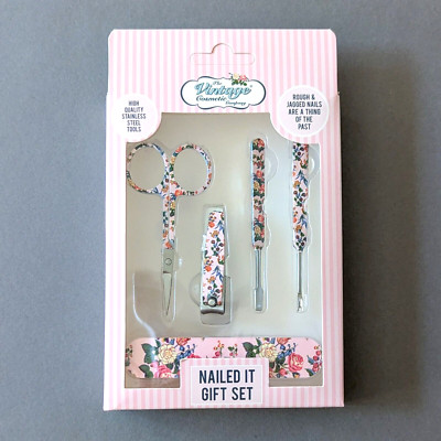 The Vintage Cosmetic Co Nailed It Gift Set - 5-Piece Stainless Steel ...