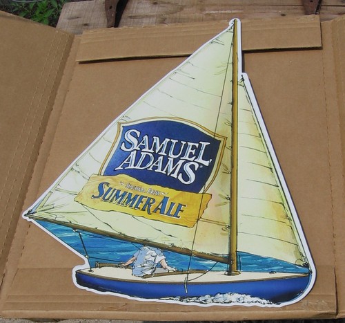 Samuel Adams Summer Ale Metal Tin Tacker Beer Sign Sailboat Logo ...