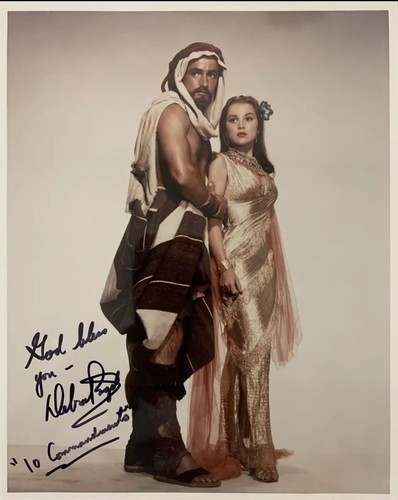 Debra Paget, John Derek Autograph “Ten Commandments Charlton Heston ...