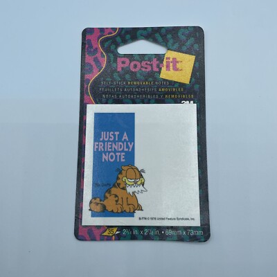 Vintage Garfield Post-It Sticky Notes Pad 35 Sheets 3M USA New | eBay