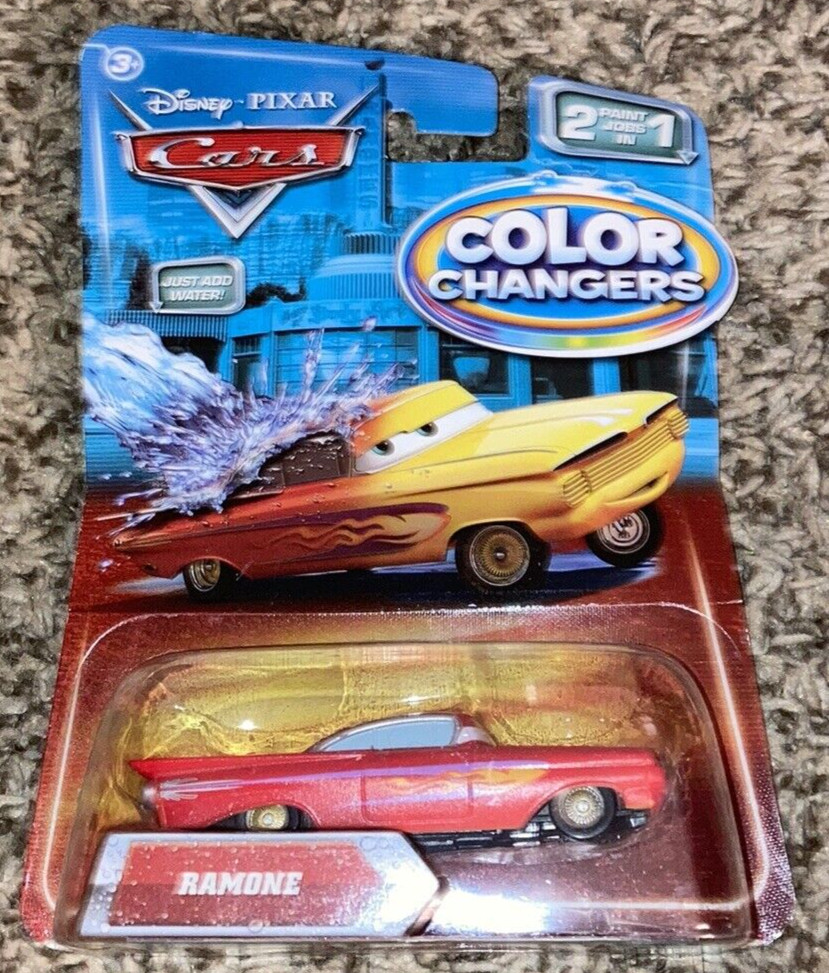 Disney Cars Movie Yellow Ramone Pullbax Motor Car w/ Lowrider Rockin ...