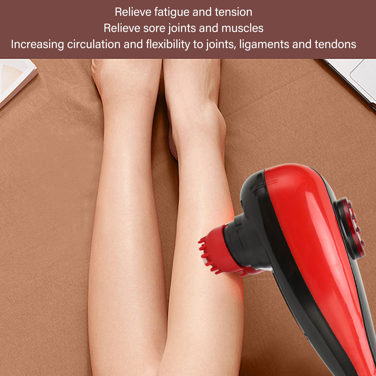 EU Plug 220V Handheld Body Massage Machine 5 Heads Relieve Fatigue Deep ...