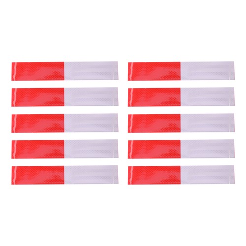 20pcs Reflective Safety Tape Adhesive Conspicuity Red White Warning ...