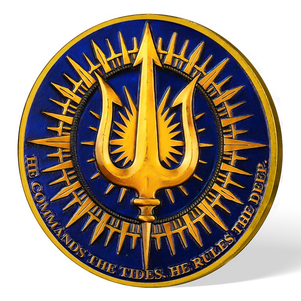 Greek God Poseidon Coin | Trident & Ocean Power | Ancient Greek ...