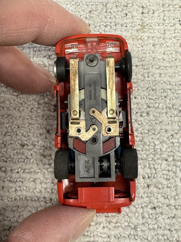Aurora AFX Chevy Monza GT HO Slot Car - Red & Yellow Lighted Runs Slot ...
