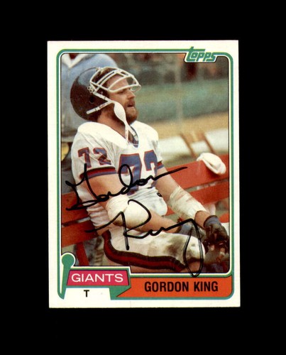 Gordon King Hand Signed 1981 Topps New York Giants Autograph | eBay