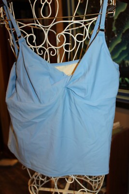 Land's End Light blue tankini top underwire sz 14 Long Ladies (bin58 ...