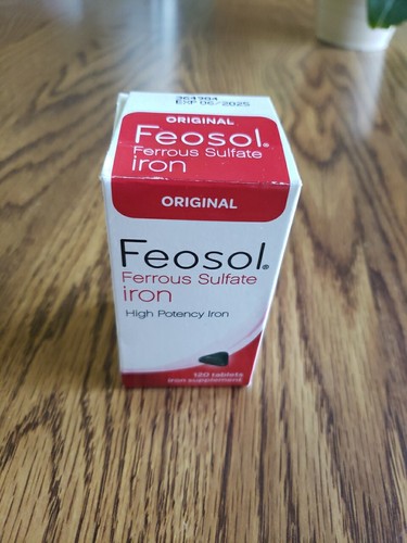 Feosol Ferrous Sulfate Iron High Potency Iron, 120 Tablets New Factory ...