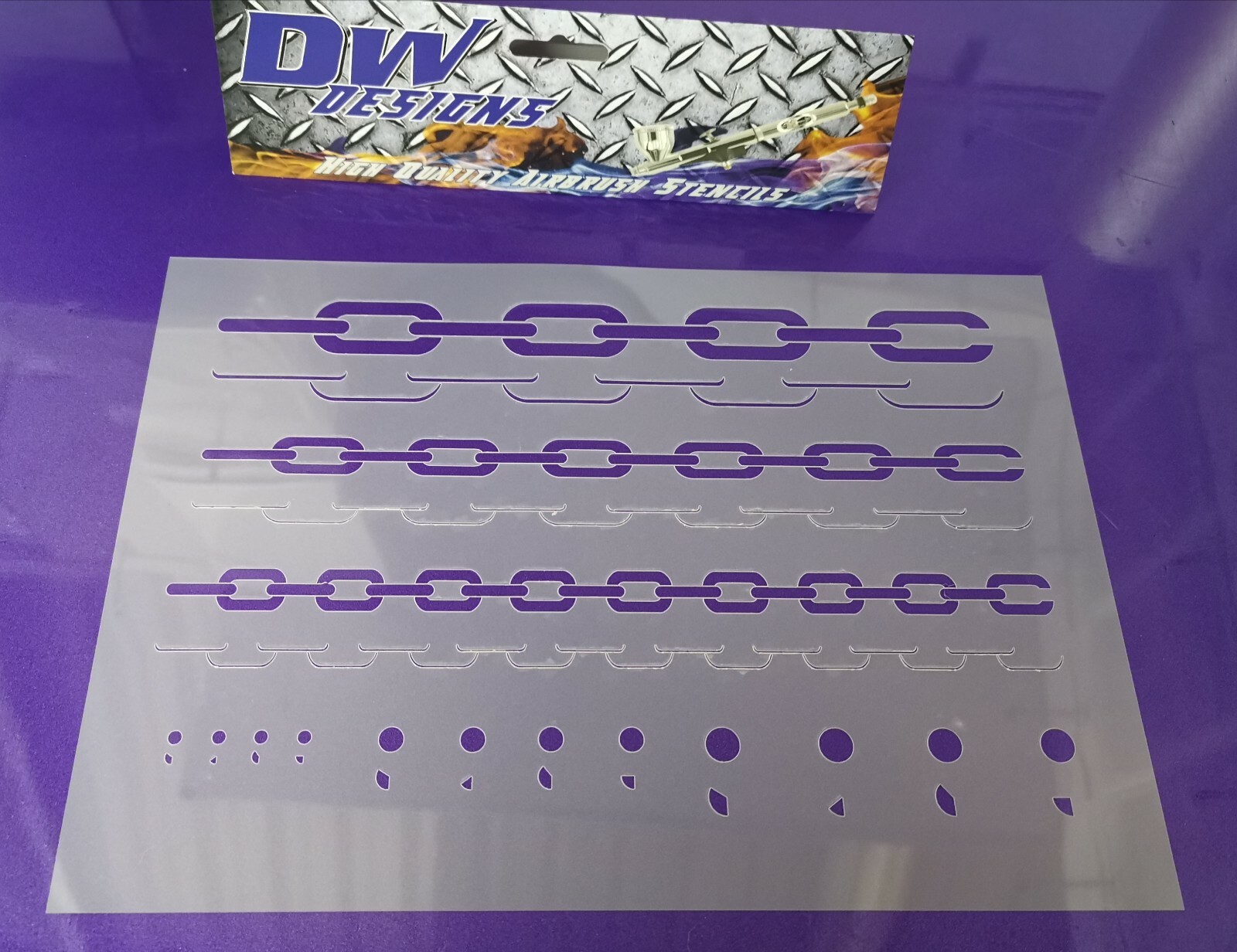 Chains and rivets mylar airbrush stencil. | eBay