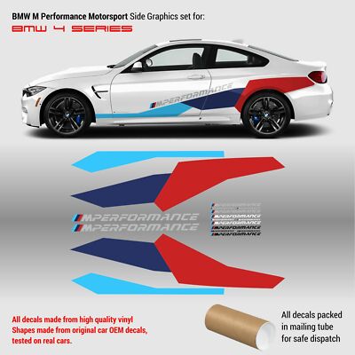 M Performance Motorsport Side Stripes decals Set for BMW M4 / M5 | eBay