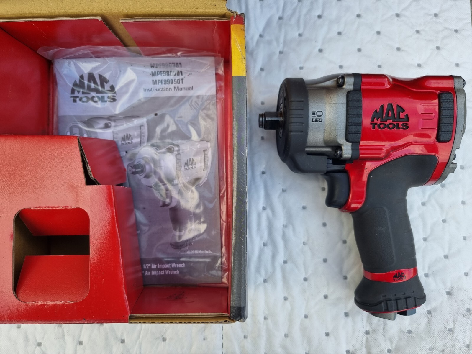 Mac Tools 1/2" 13MM Drive Air Impact Wrench High Performance (MPF990501 ...
